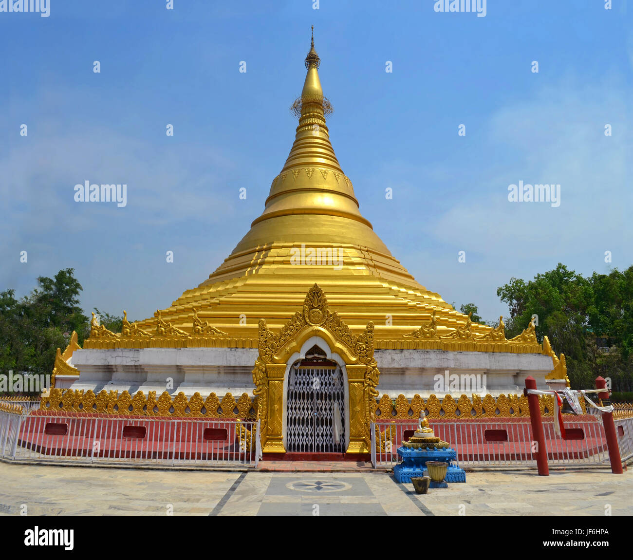 Myanmar golden temple in lumbini hi-res stock photography and images ...