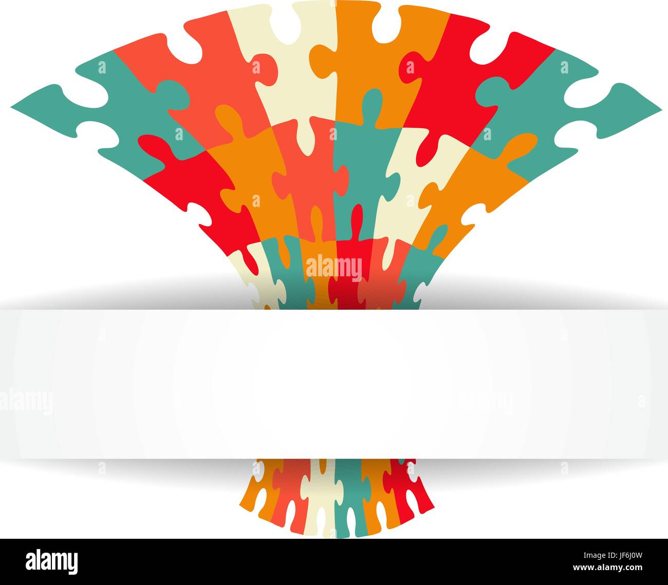 Puzzle background with banner. Illustration for your business ...