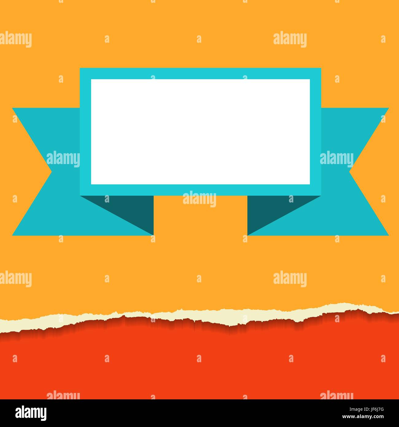 Rip paper background with banner in flat style Stock Vector Image & Art ...
