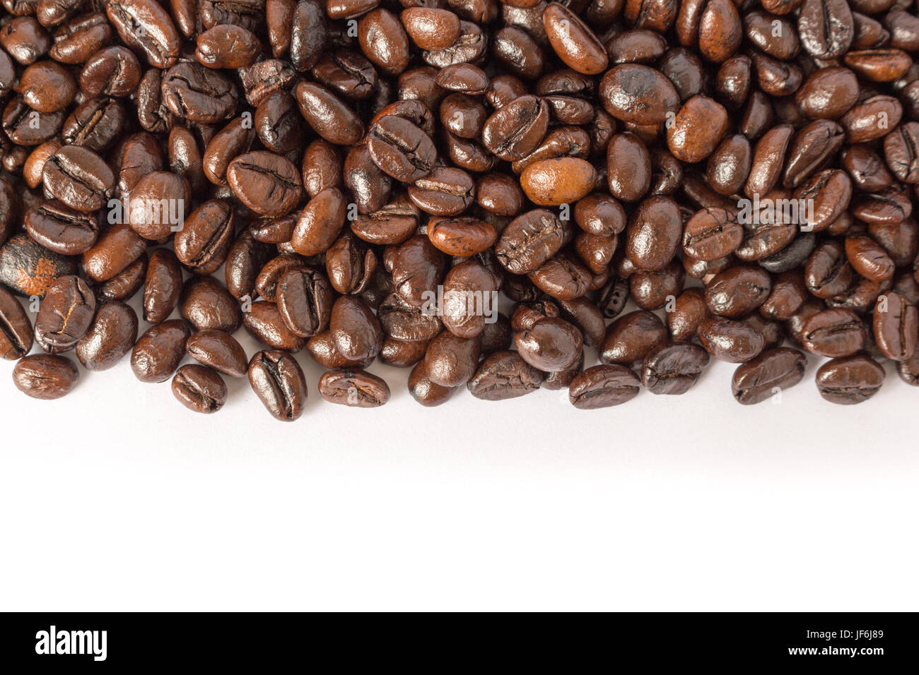 Coffee beans on white background Stock Photo - Alamy