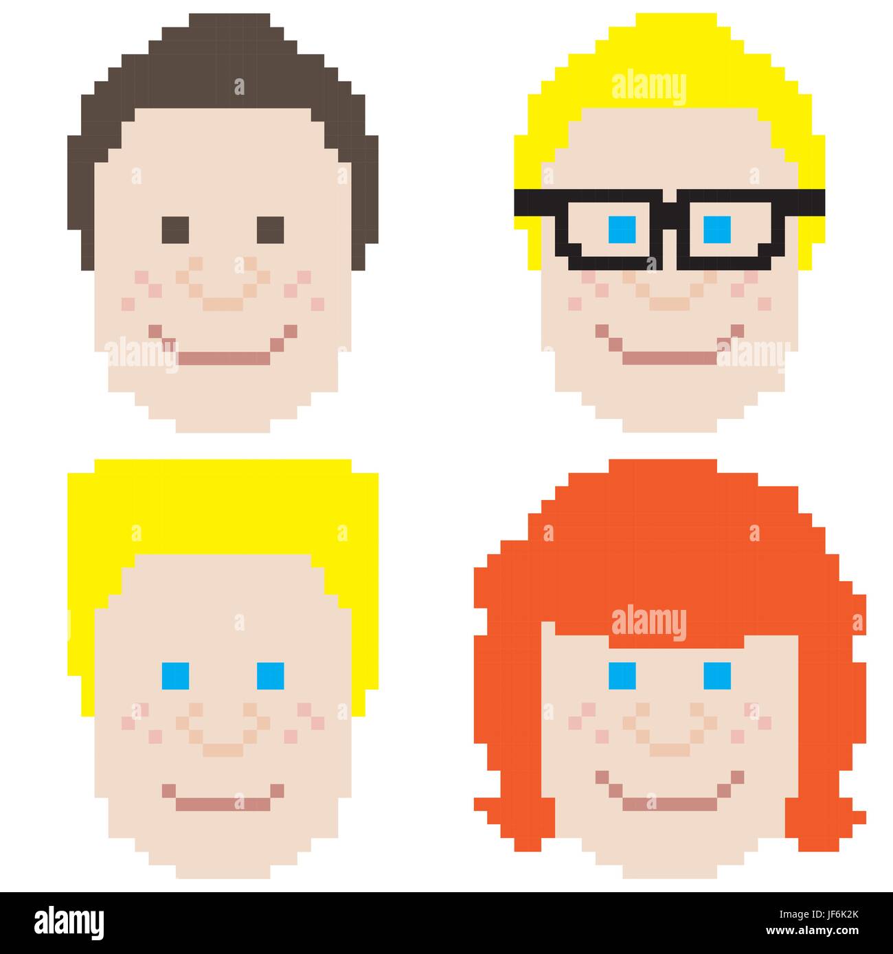Boy face pixel art hi-res stock photography and images - Alamy