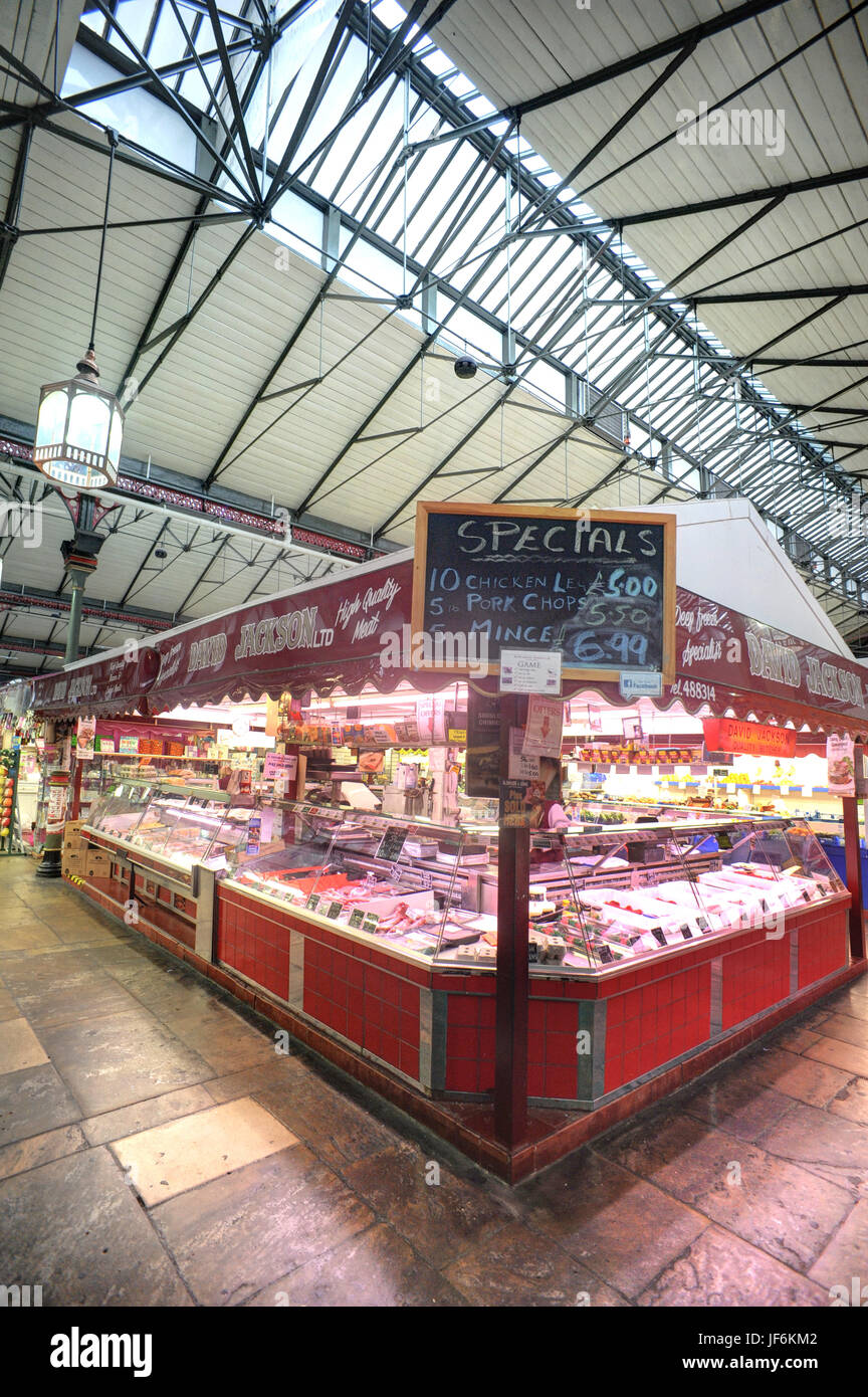 Darlington indoor market Stock Photo - Alamy