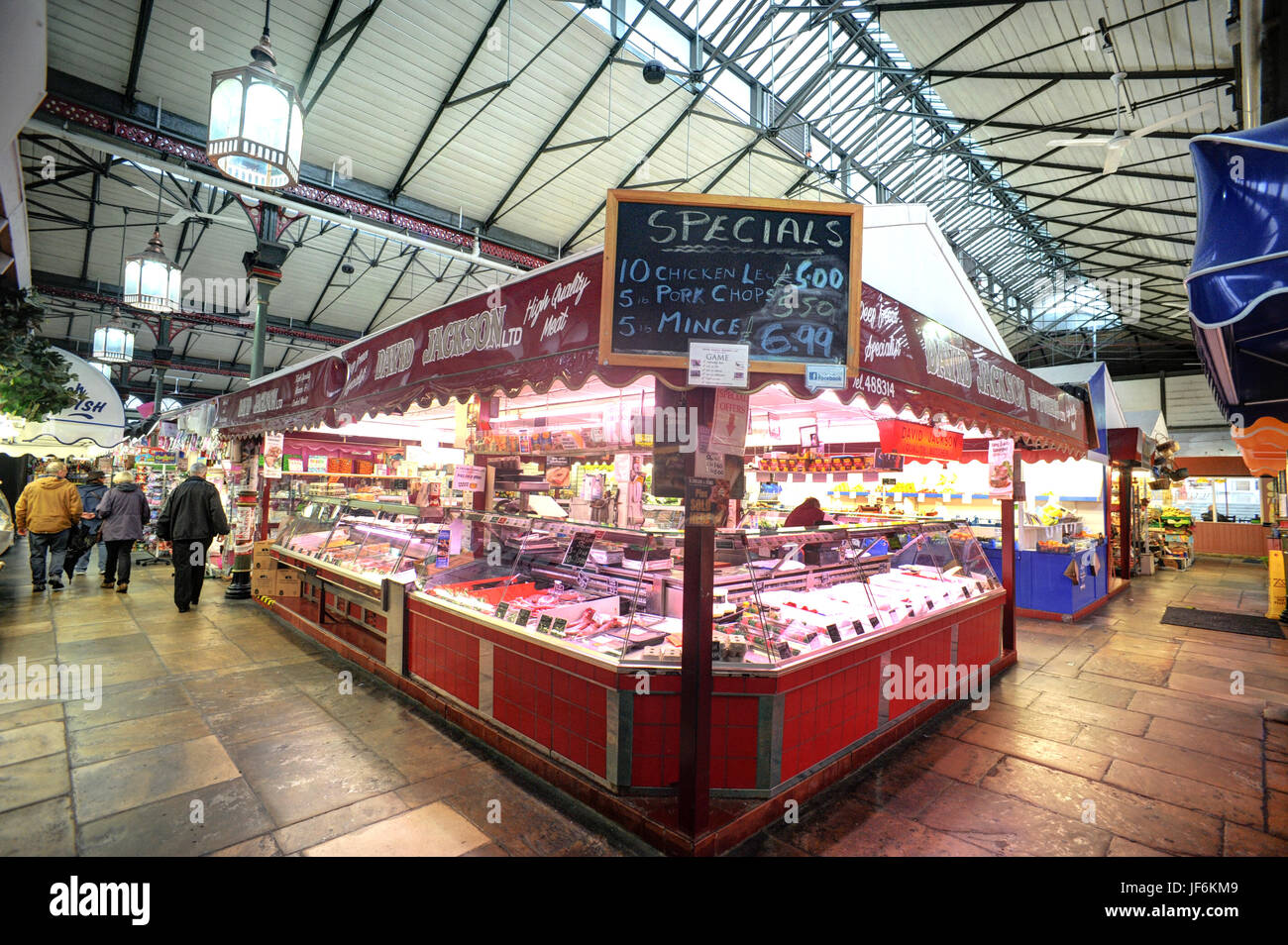 Darlington indoor market Stock Photo - Alamy