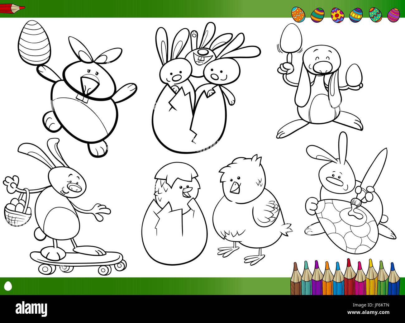 Easter bunny surprise coloring page hi-res stock photography and images ...