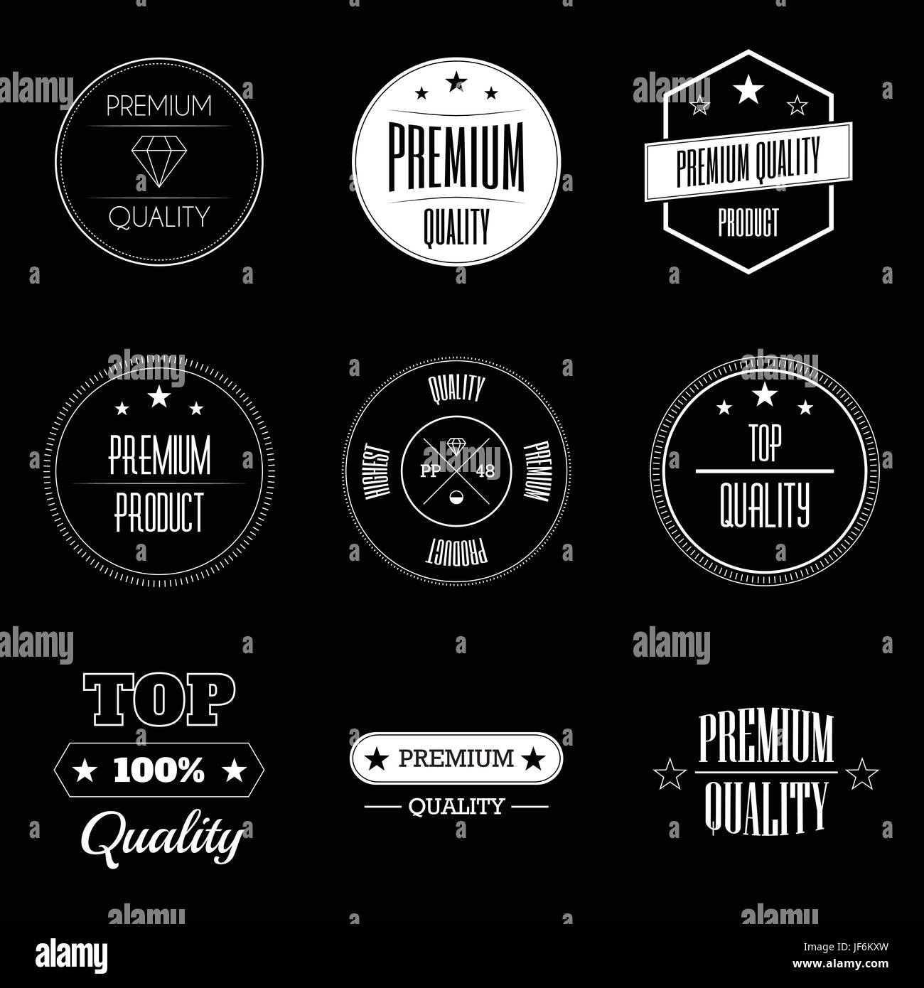 vintage, shopping, retro, label, sign, quality, stamp, pictogram ...