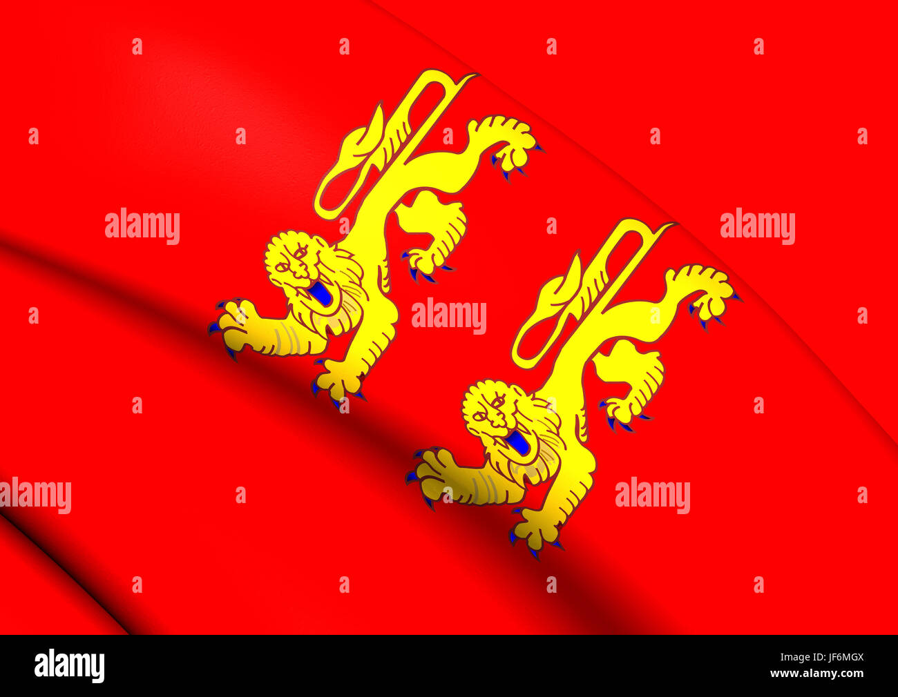 Flag of Lower Normandy, France Stock Photo - Alamy