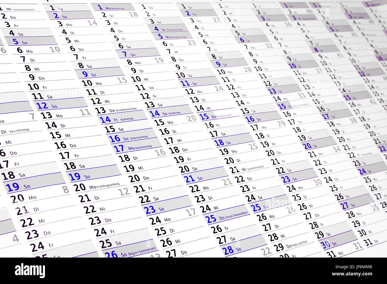 Calendar wall hi-res stock photography and images - Alamy