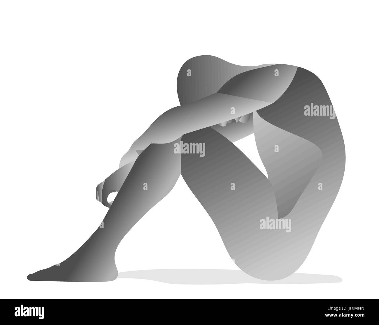 very tired man sitting vector concept Stock Vector Image & Art - Alamy