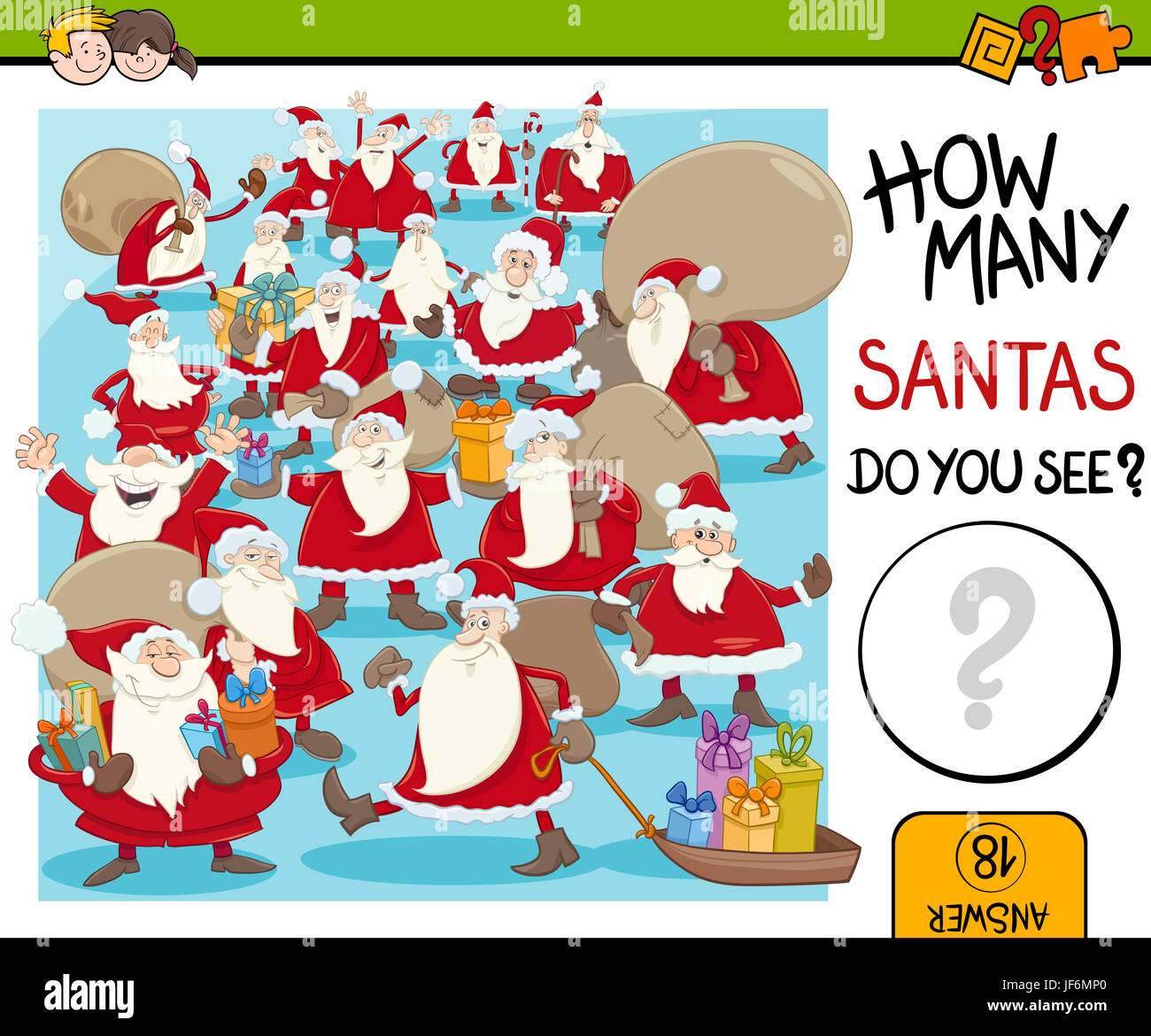Funny santa claus character counting hi-res stock photography and ...