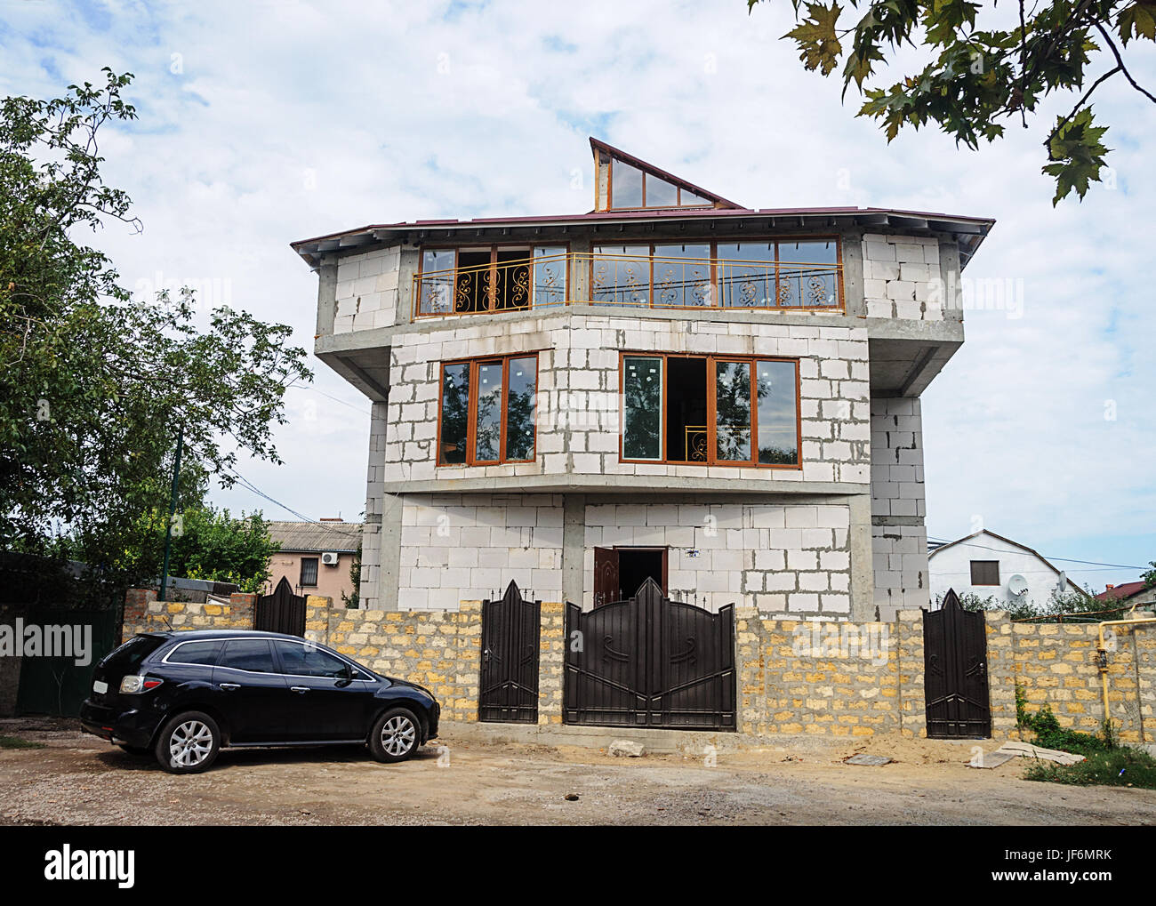 Single-family house under construction Stock Photo - Alamy