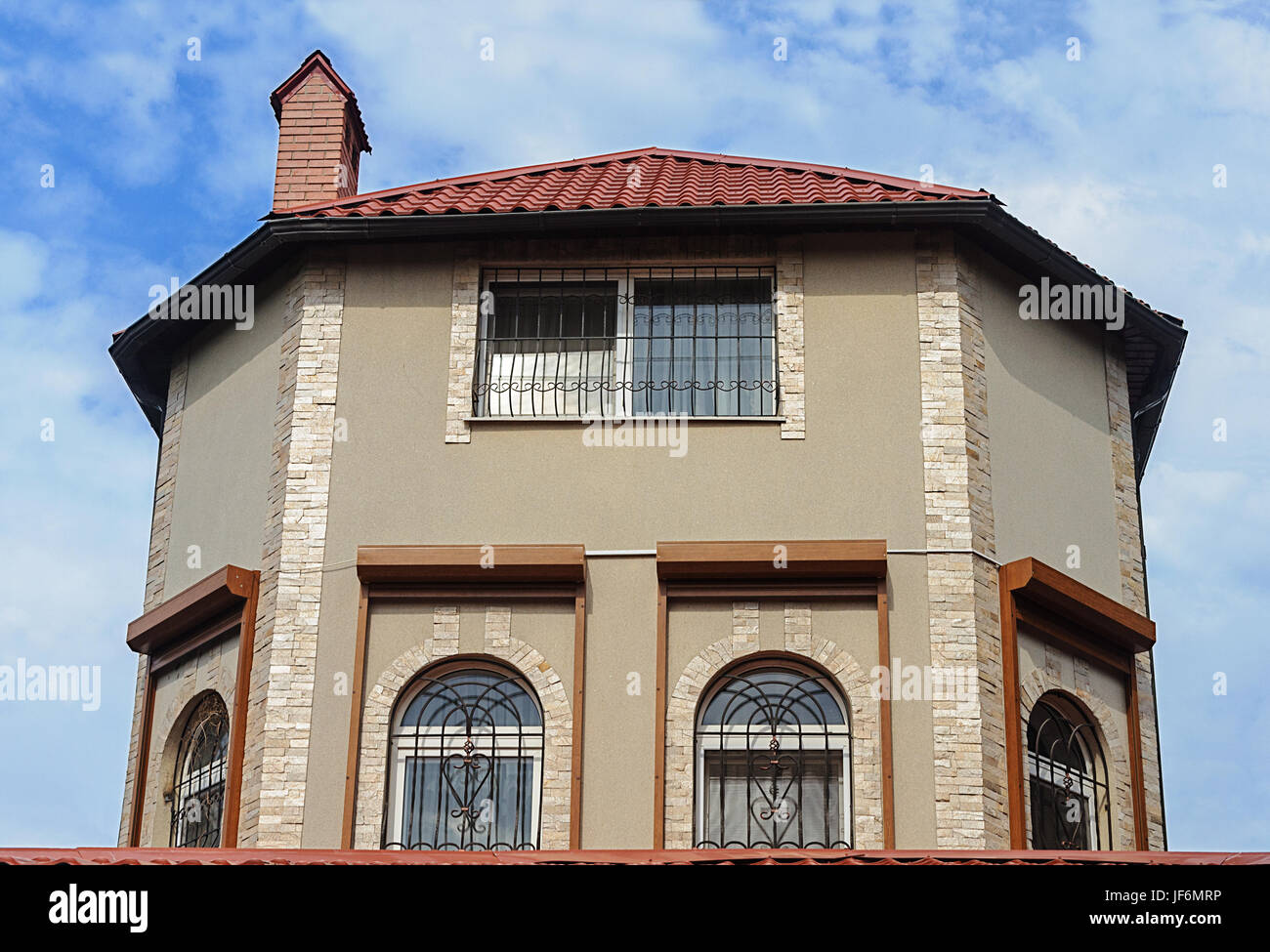 Top of small original residential house Stock Photo - Alamy