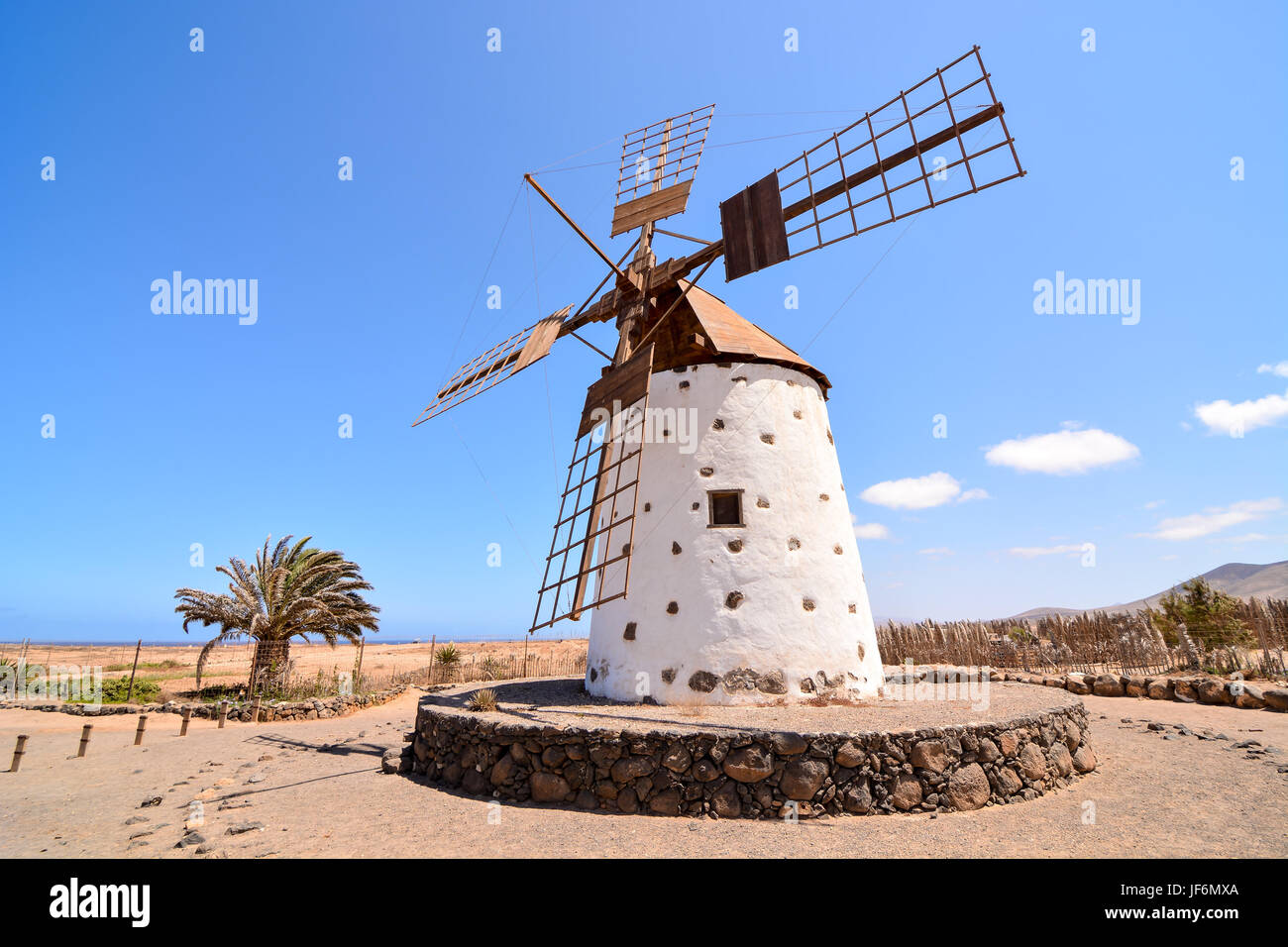 Classic Vintage Windmill Building Stock Photo - Alamy