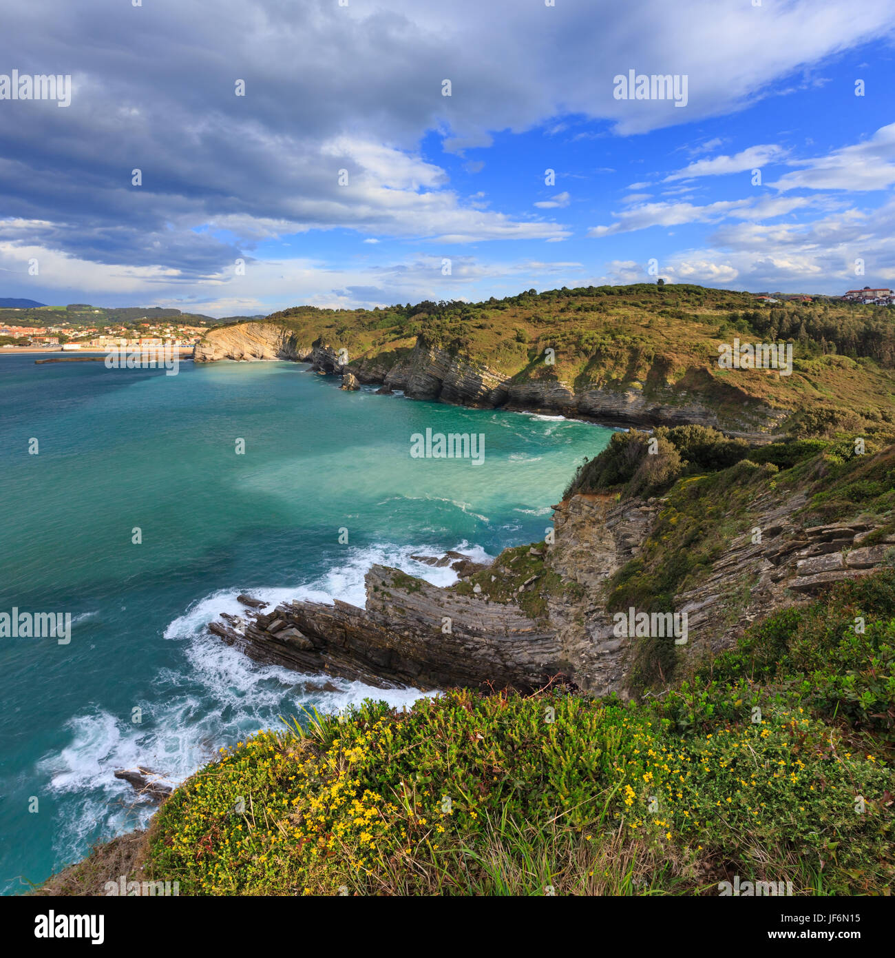 Summer ocean bay coastline (Spain Stock Photo - Alamy