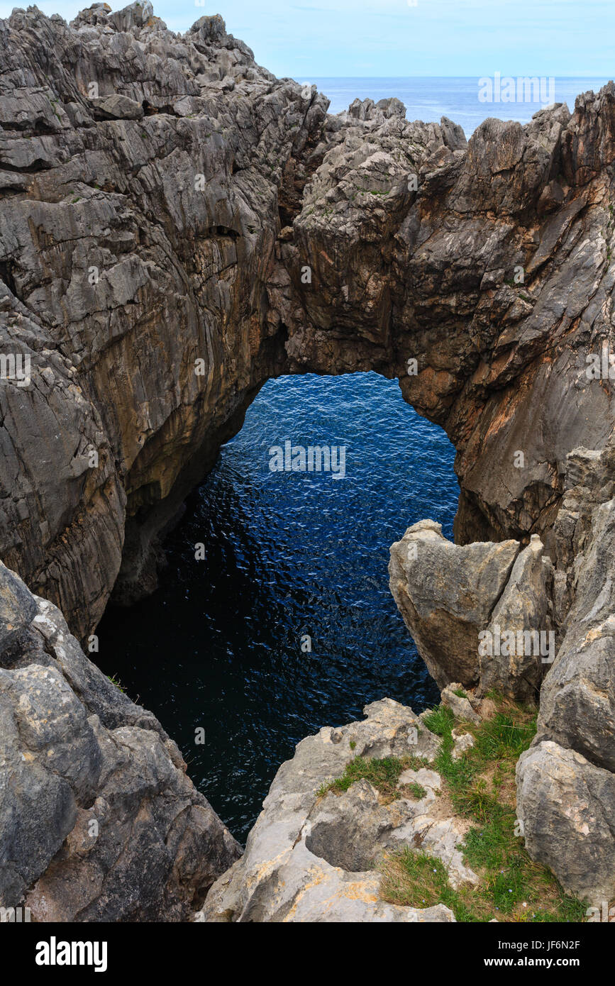 Bay of Biscay rocky coast, Spain Stock Photo - Alamy