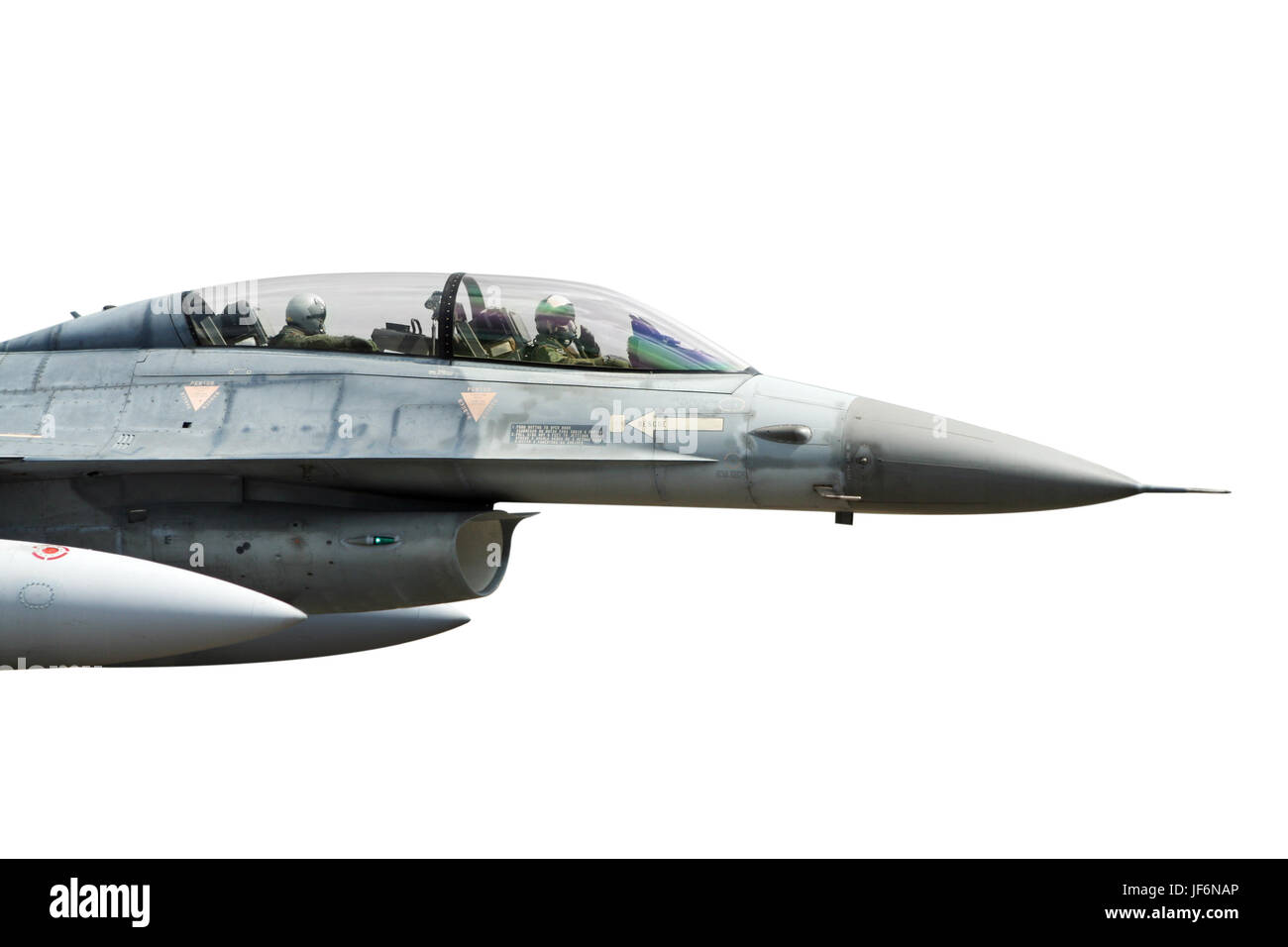 Jet fighter cockpit with two pilots isolated on white Stock Photo - Alamy