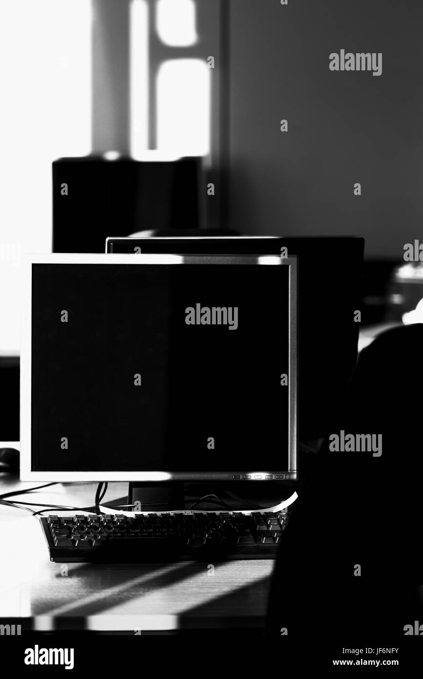 Room computer monitor Black and White Stock Photos & Images - Alamy