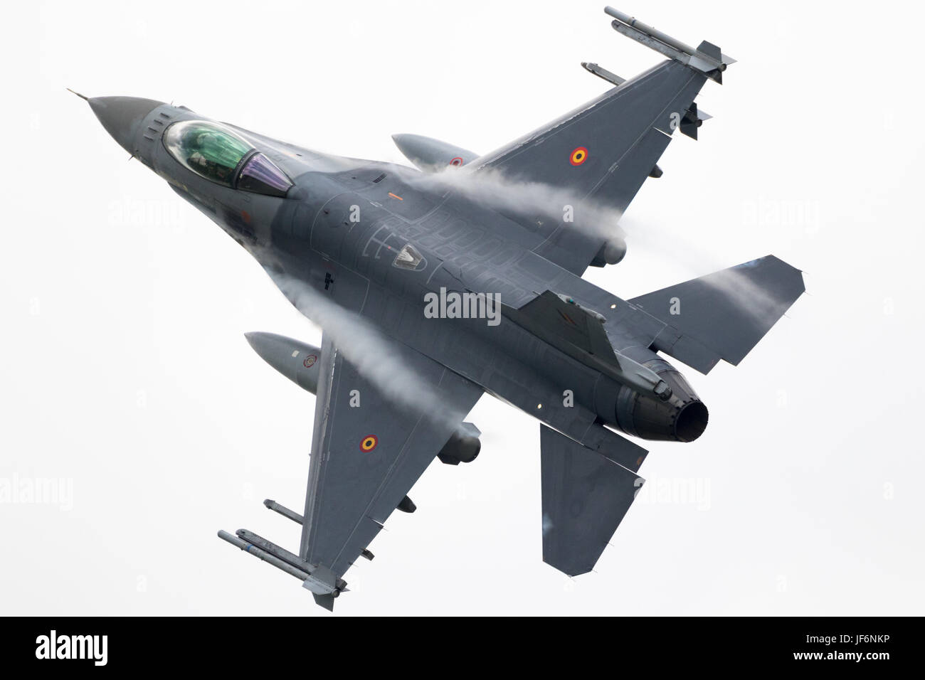 FLORENNES, BELGIUM - JUN 15, 2017: Belgian Air Force F-16 fighter jet ...