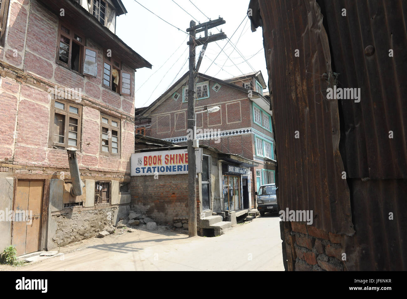 Empty street buildings, Srinagar, jammu Kashmir, india, asia Stock ...