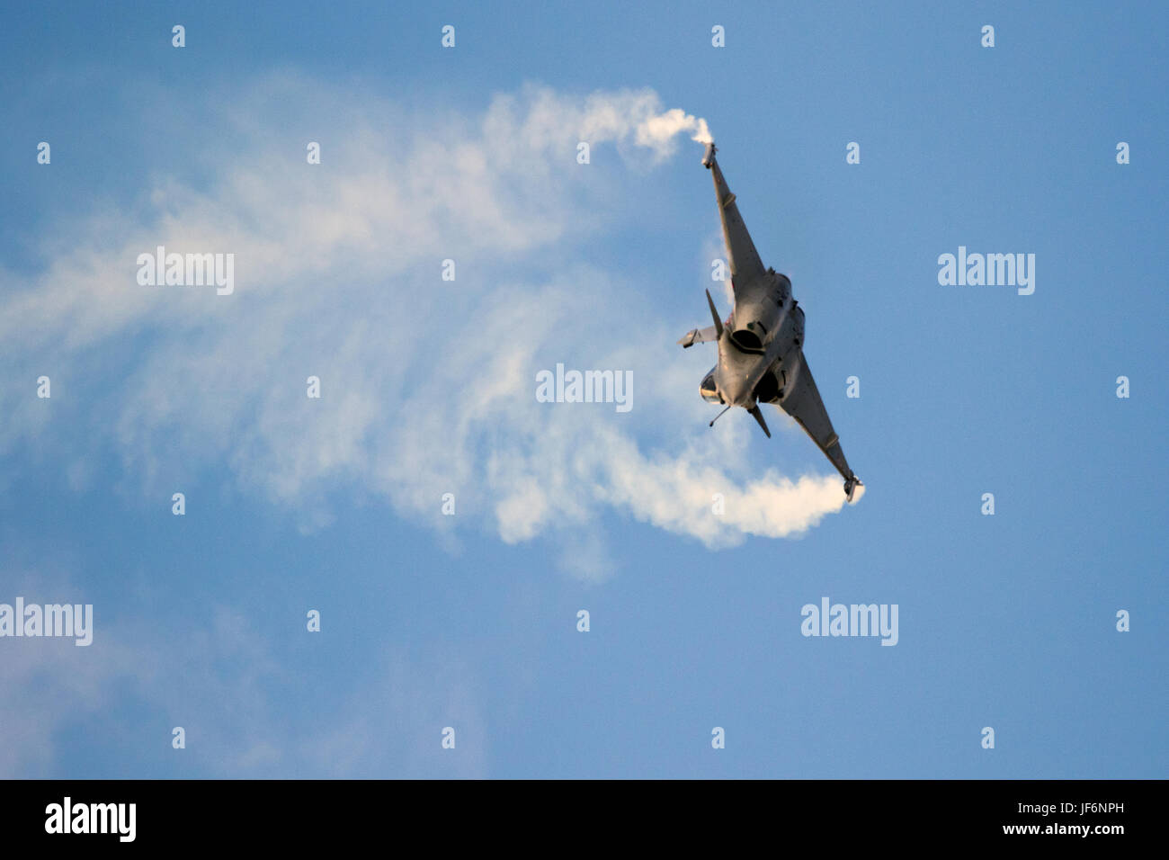 PARIS, FRANCE - JUN 23, 2017: French Air Force Dassault Rafale fighter ...