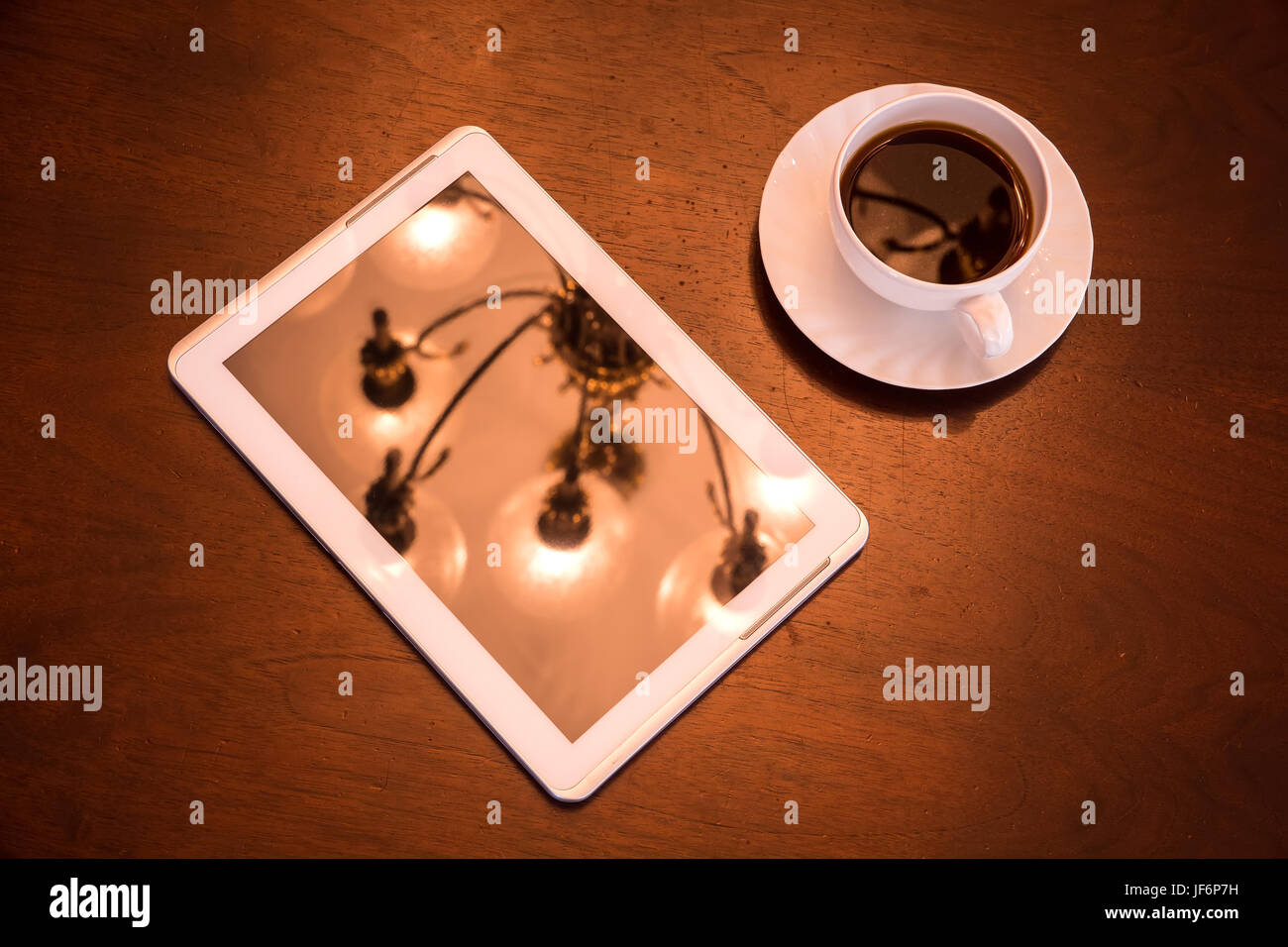 Classical Coffee and Tablet PC Stock Photo - Alamy