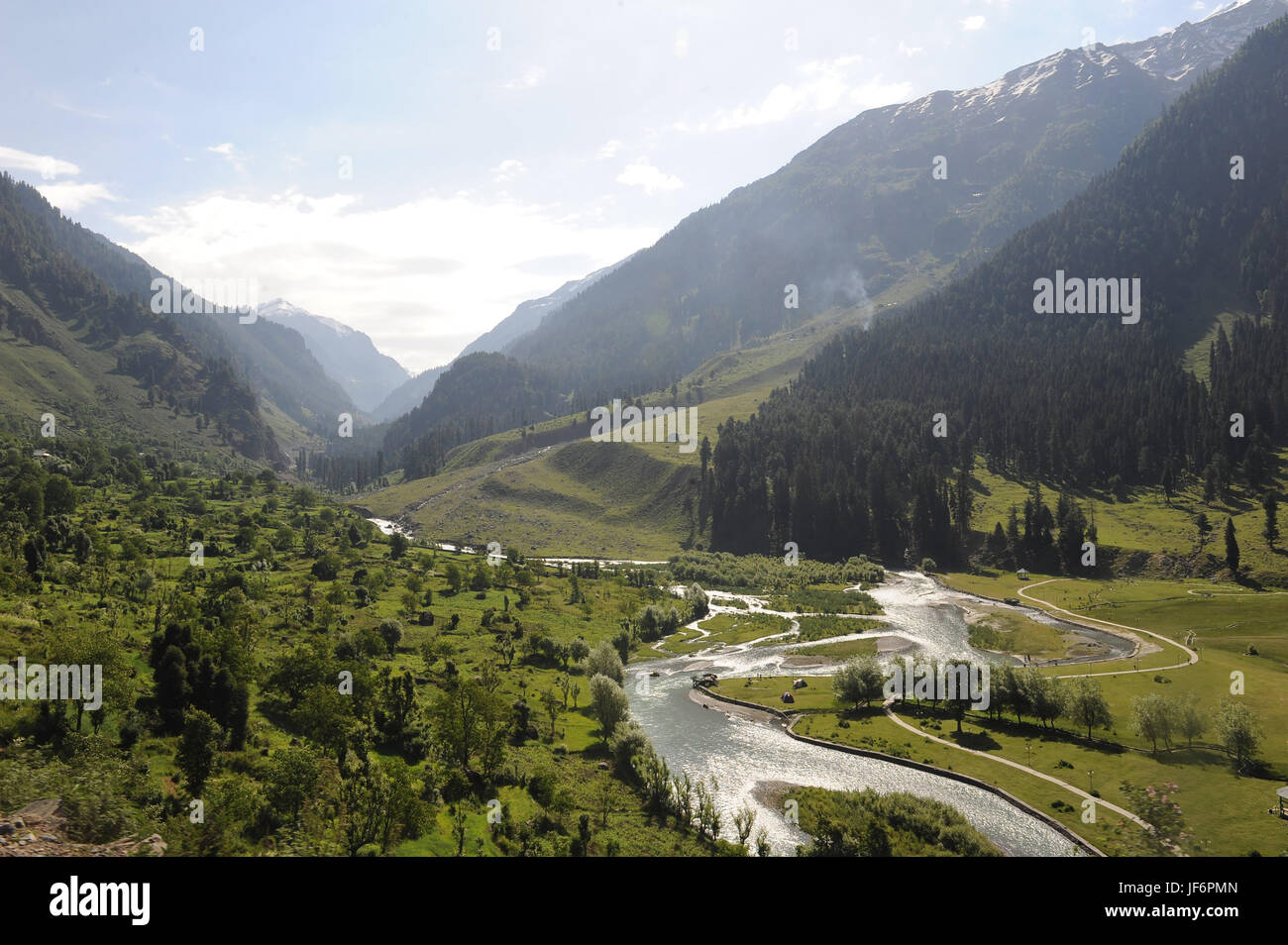 Landscape pahalgam to chandanwari, amarnath yatra, jammu Kashmir, india ...