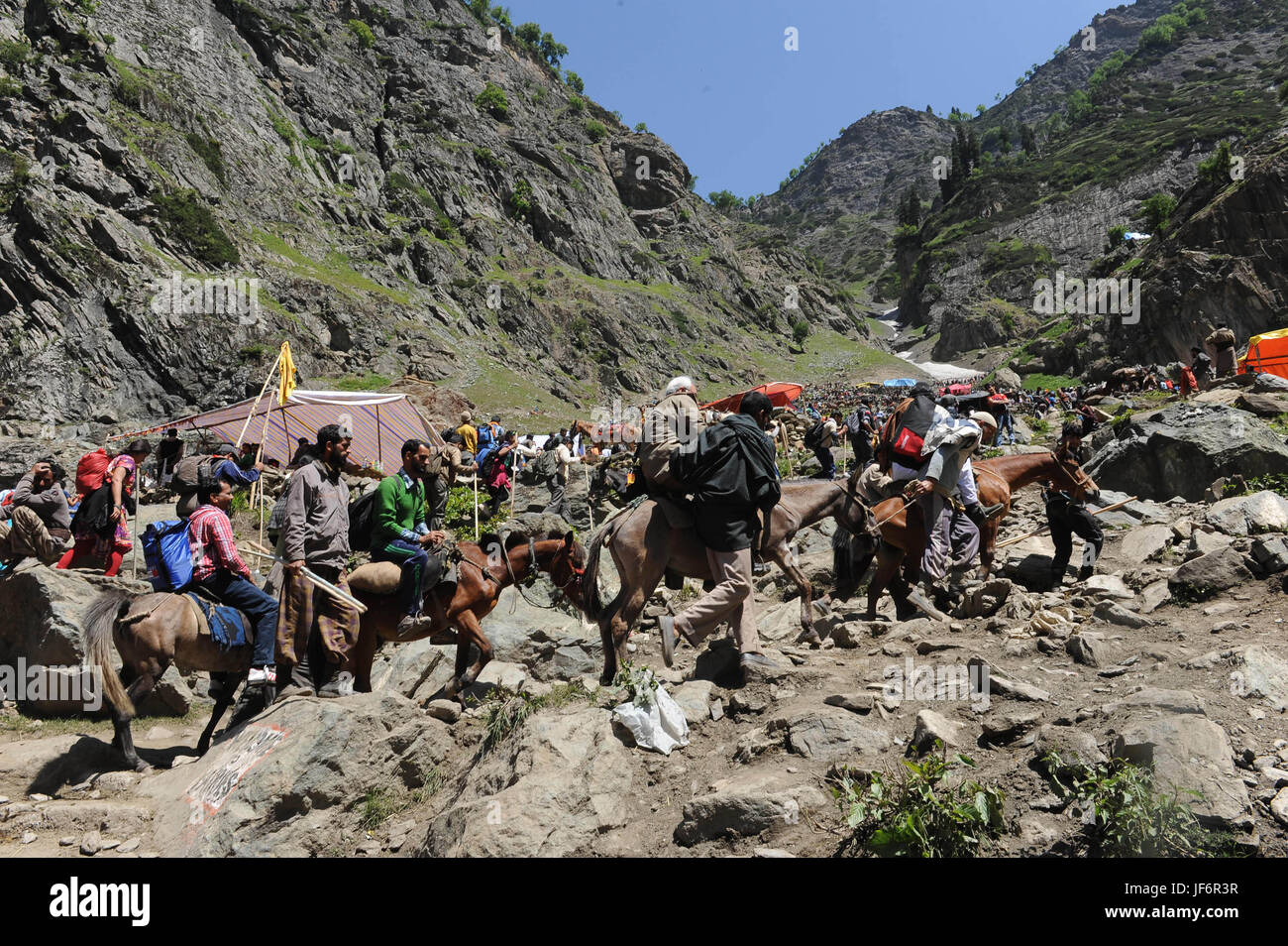 Pilgrim, amarnath yatra, jammu Kashmir, India, asia Stock Photo - Alamy