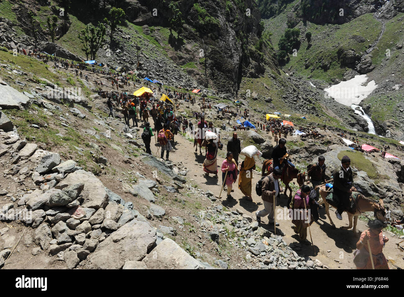 Pilgrim, amarnath yatra, jammu Kashmir, India, asia Stock Photo - Alamy