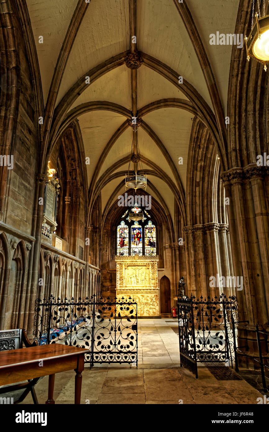 Lichfield Cathedral, dedicated to St Chad and Saint Mary, is in ...
