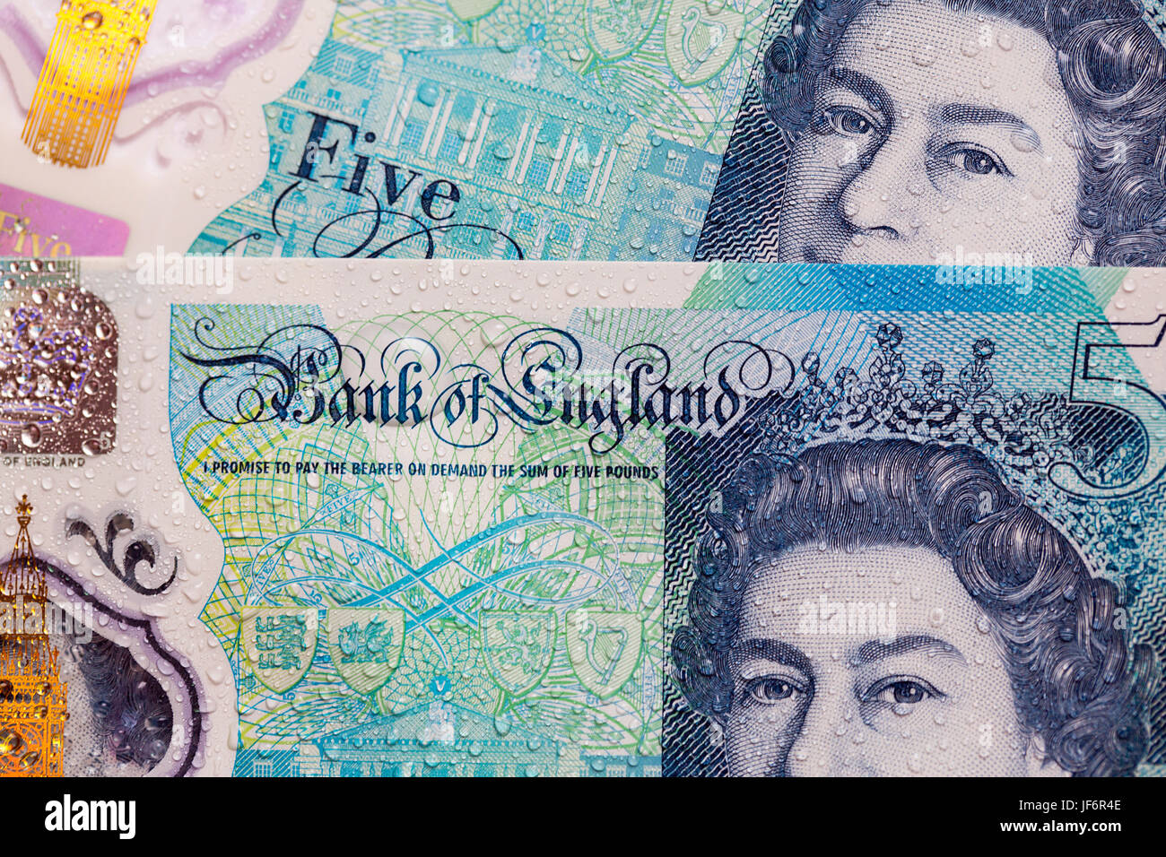 New Polymer Five Pound Note - 2017 Stock Photo - Alamy