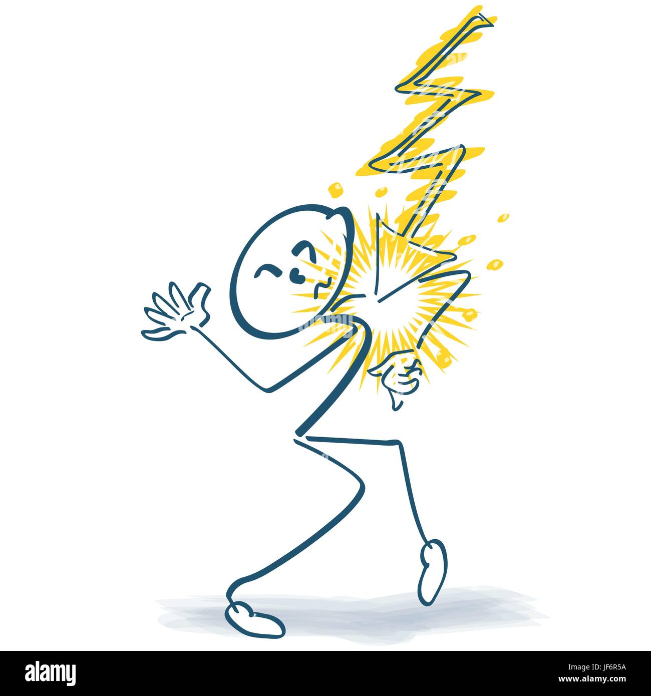 stick figure with sudden flash and pain Stock Vector Image & Art - Alamy
