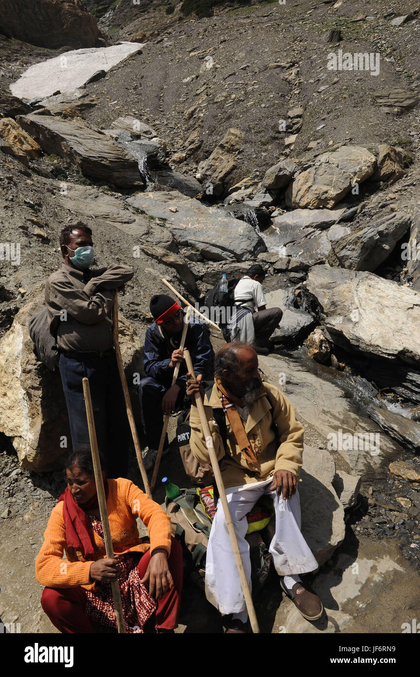 Pilgrim, amarnath yatra, jammu Kashmir, india, asia Stock Photo - Alamy