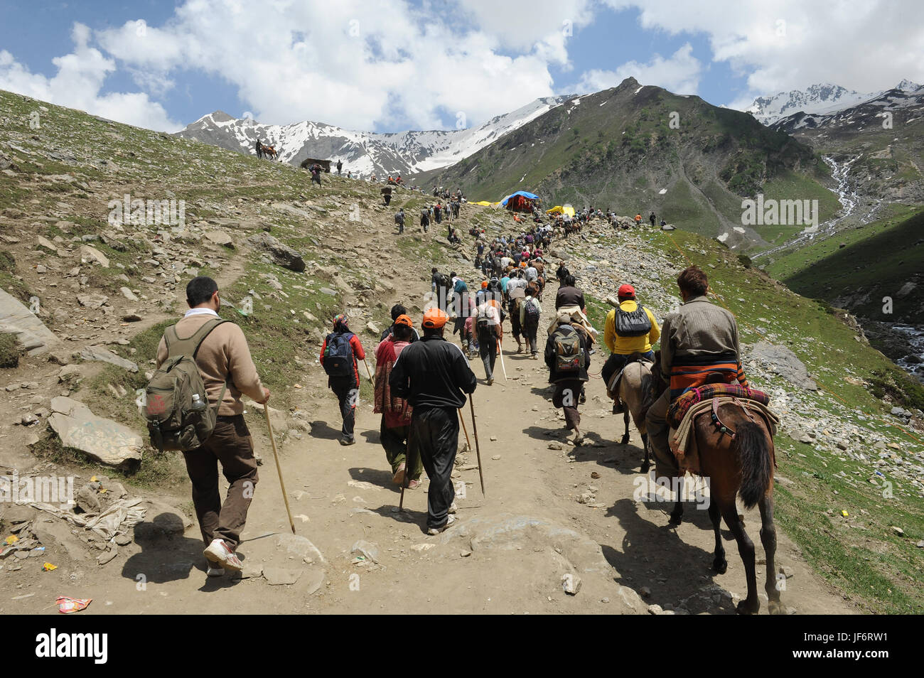 Pilgrim, amarnath yatra, jammu Kashmir, india, asia Stock Photo - Alamy