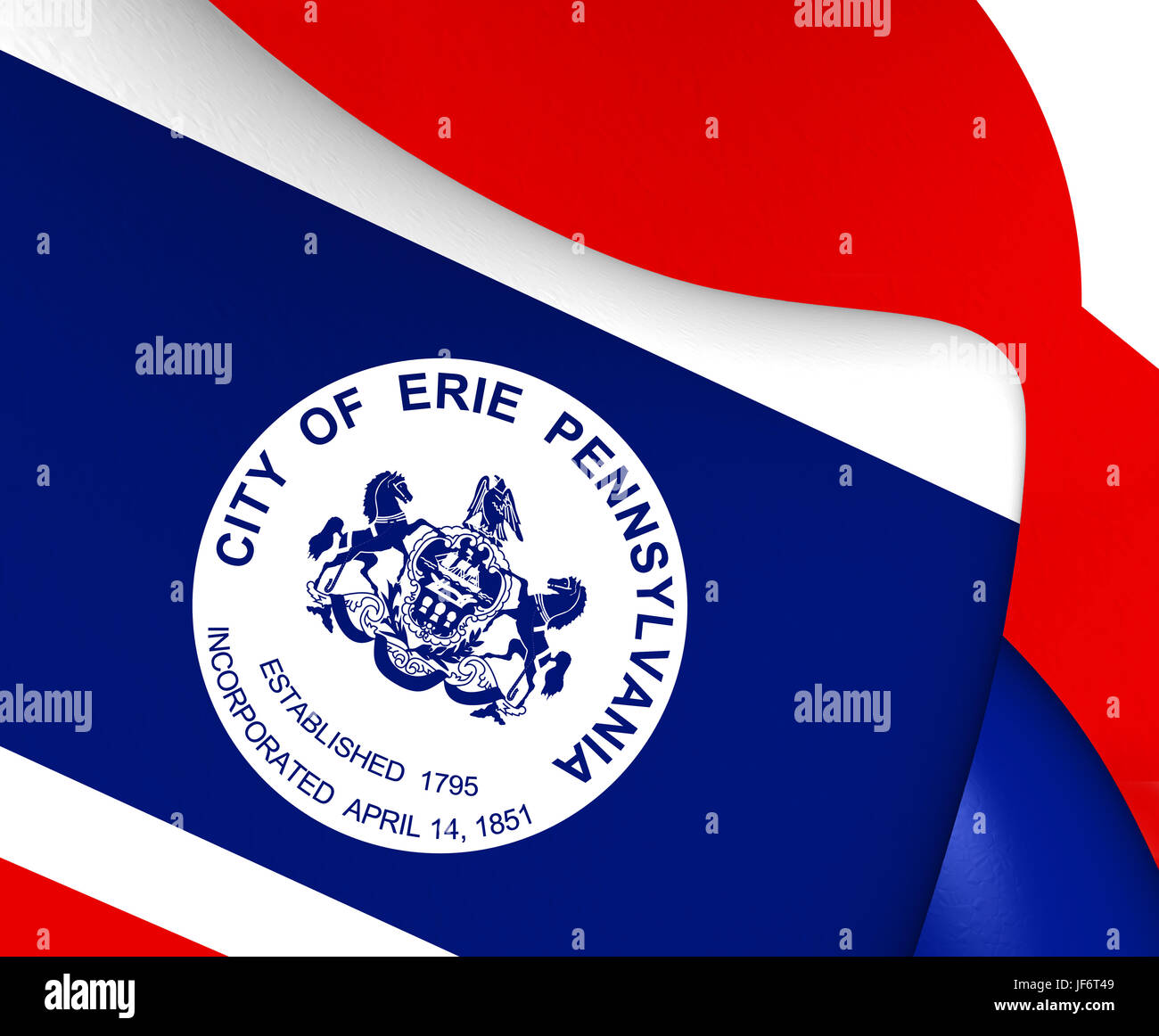 Flag of Erie, USA Stock Photo - Alamy