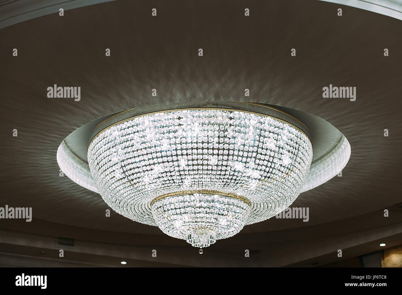 A large crystal chandelier in the church Stock Photo - Alamy