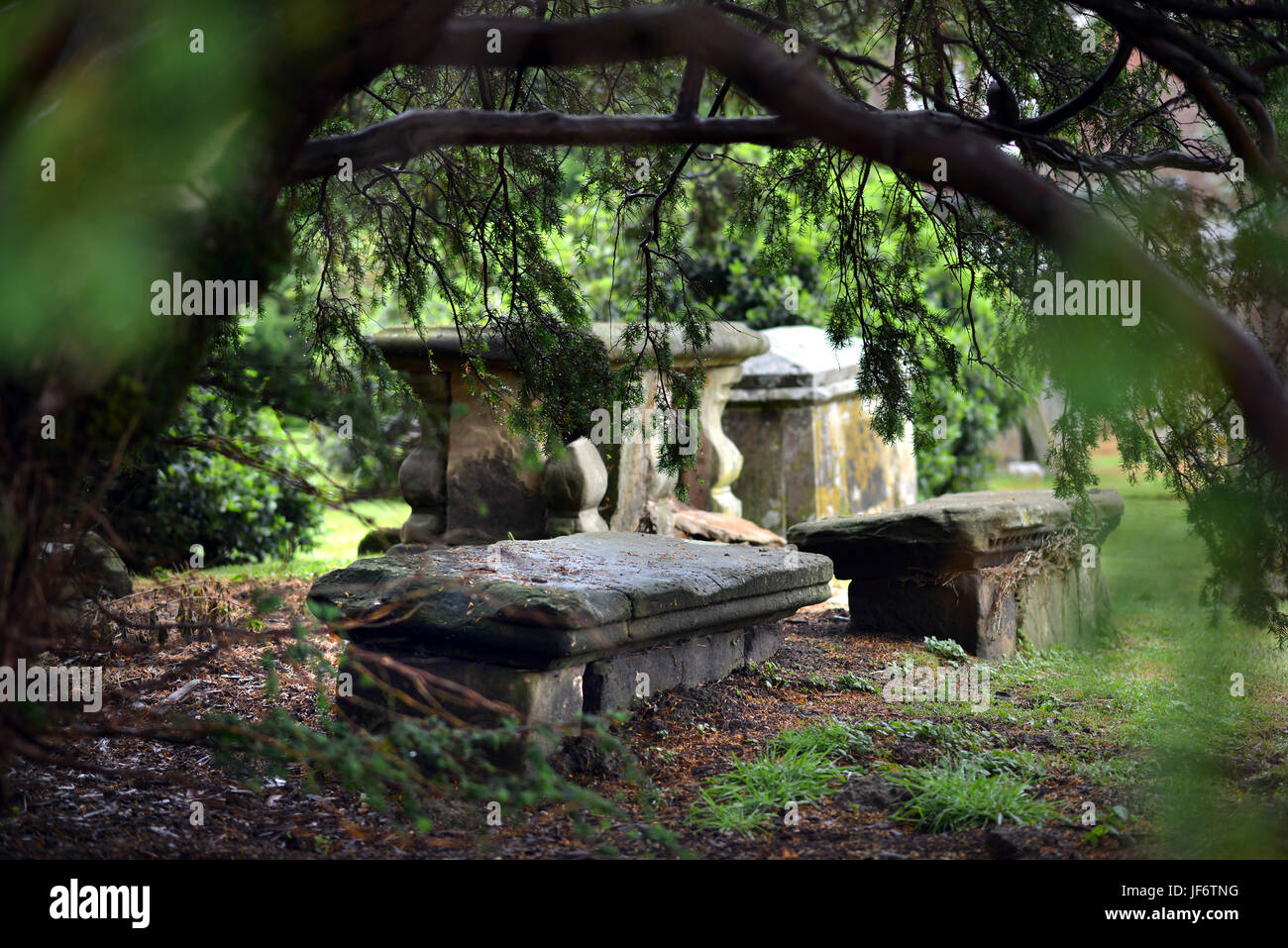Ancient graves in an old village graveyard Stock Photo - Alamy