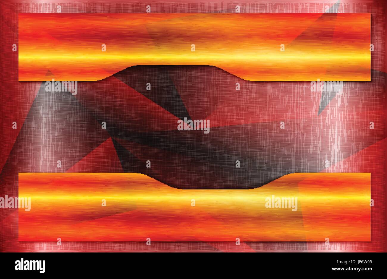 banner, glossy, metallic, geometric, brushed, gold, red, two, metal ...
