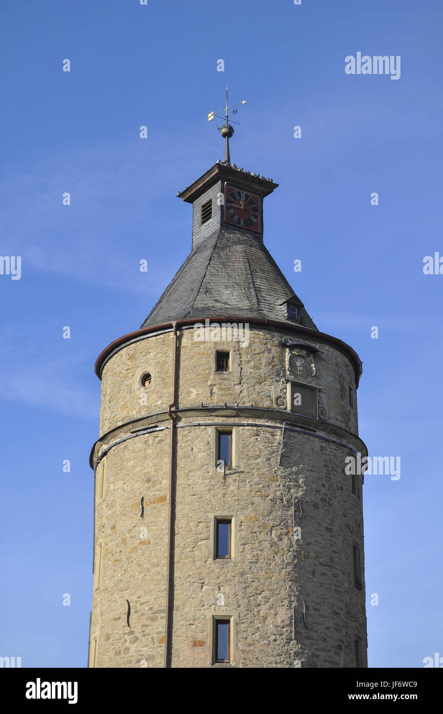 Historic Tower in Neuenstein, Germany Stock Photo - Alamy