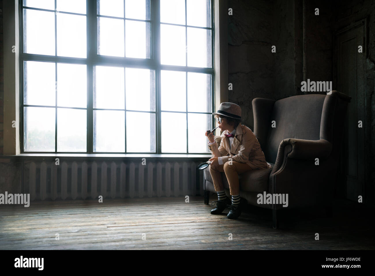 Pipe smoking boy hi-res stock photography and images - Alamy