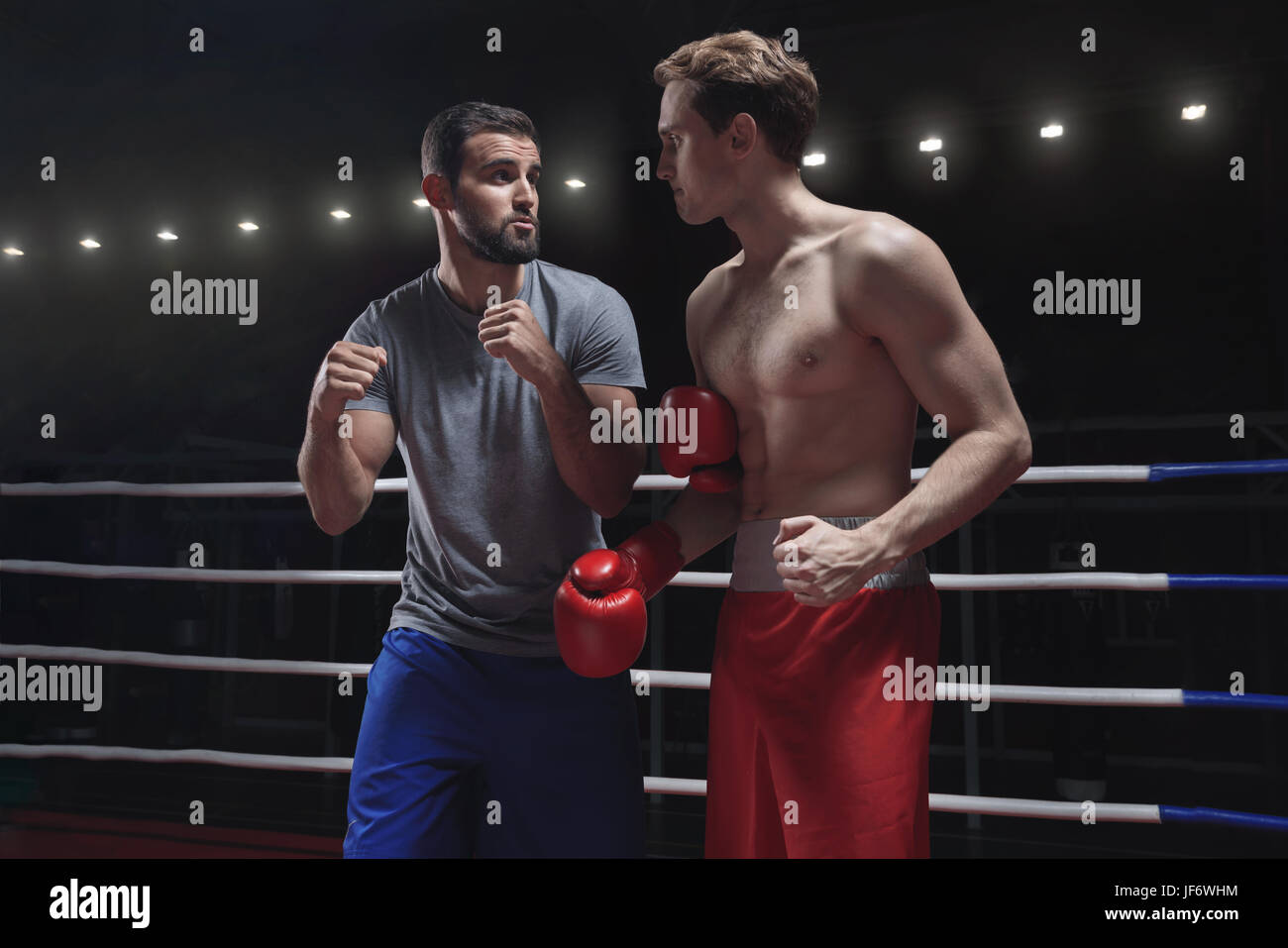 Boxer boxing trainer training man men hi-res stock photography and ...