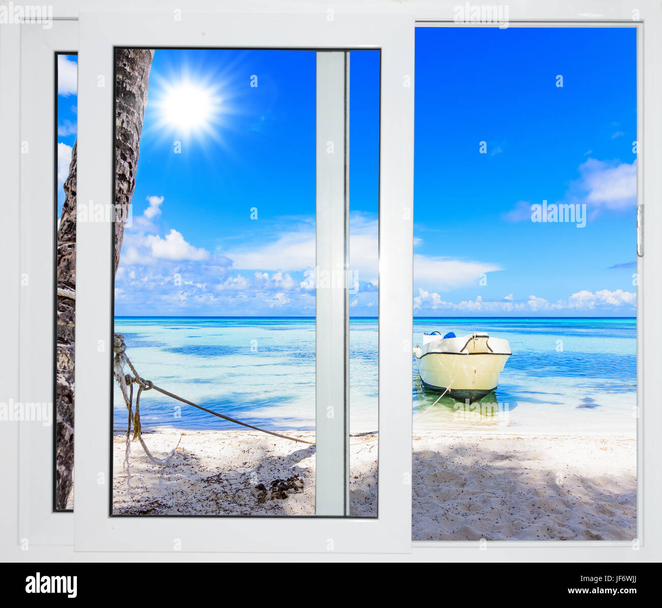 Ocean view window Stock Photo - Alamy