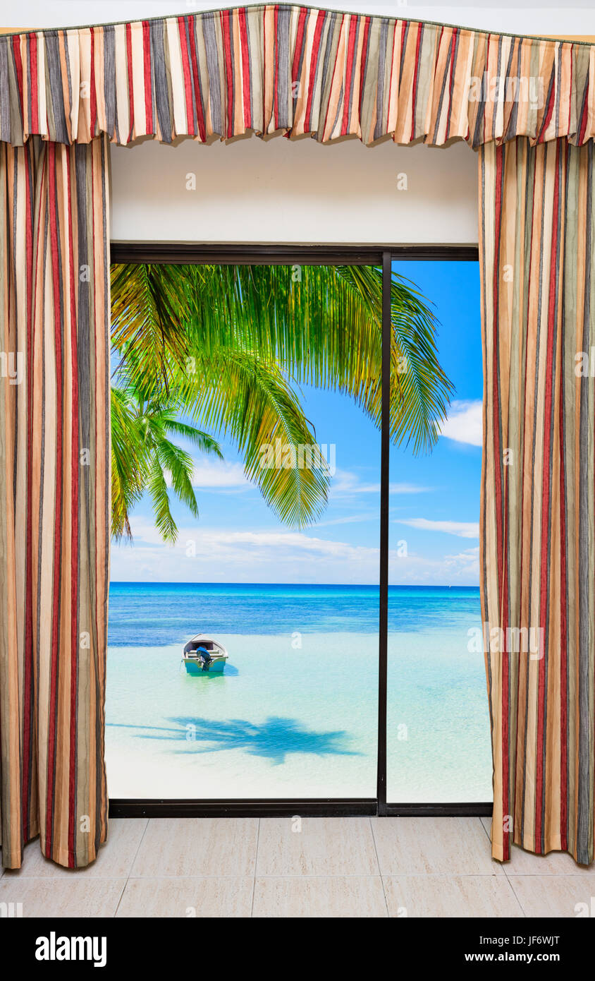 Ocean view window Stock Photo - Alamy