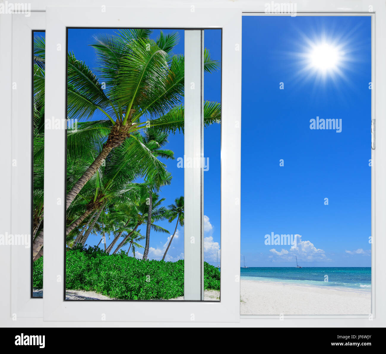 Ocean view window Stock Photo - Alamy
