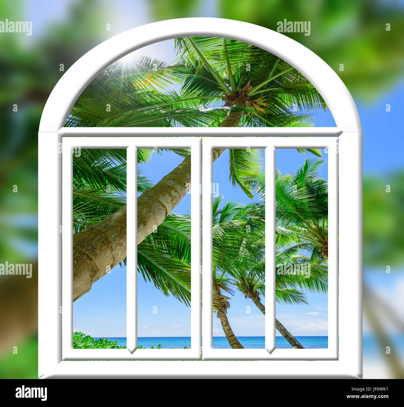 Ocean view window Stock Photo - Alamy