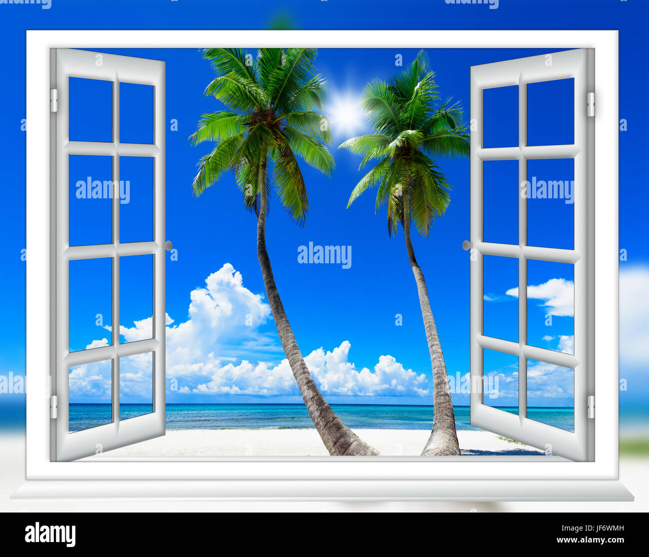 Ocean view window Stock Photo - Alamy