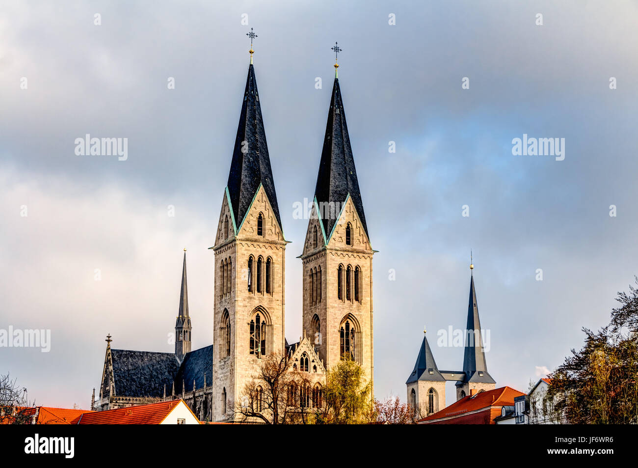 Church in Halberstadt Stock Photo - Alamy