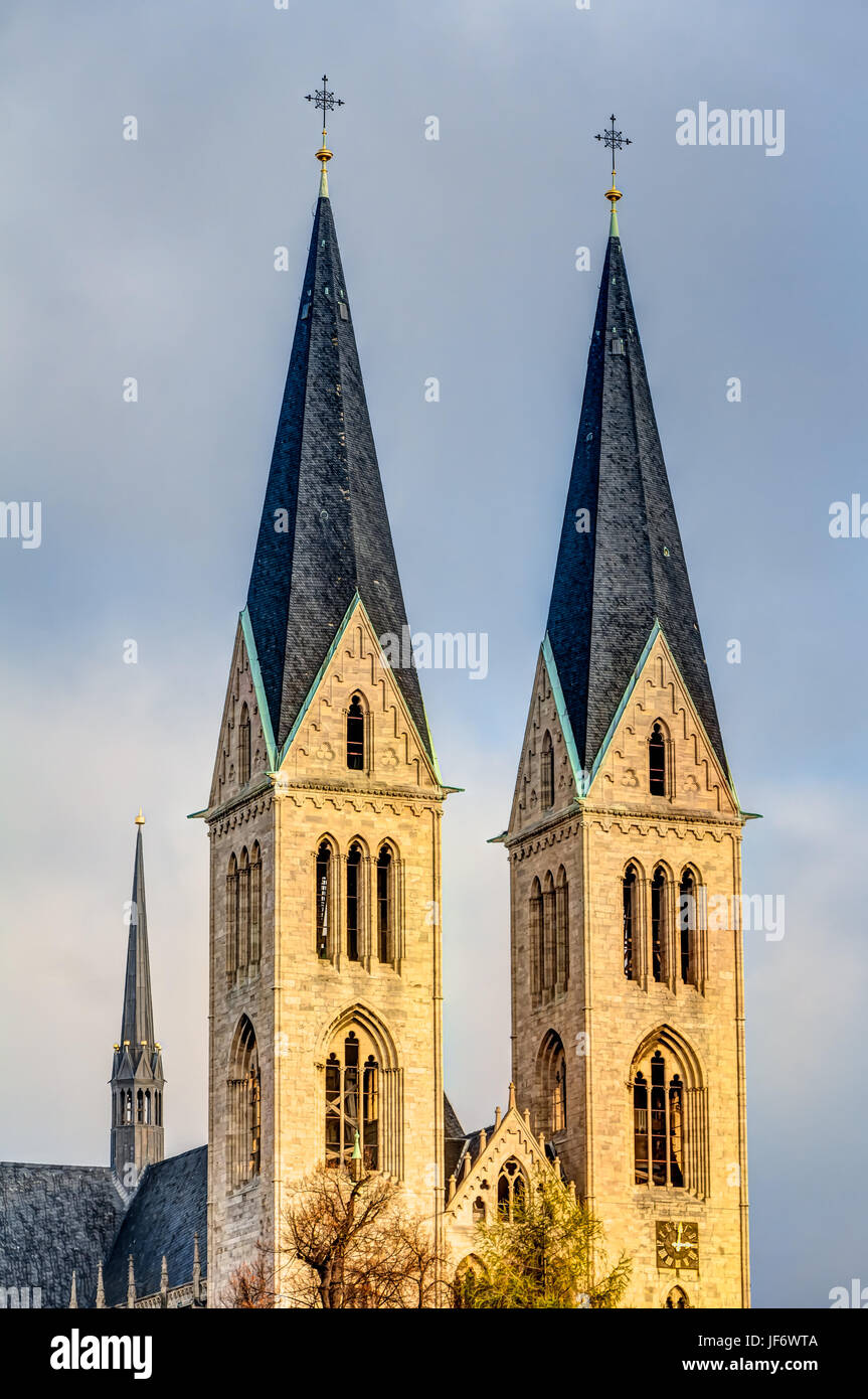 Church in Halberstadt Stock Photo - Alamy
