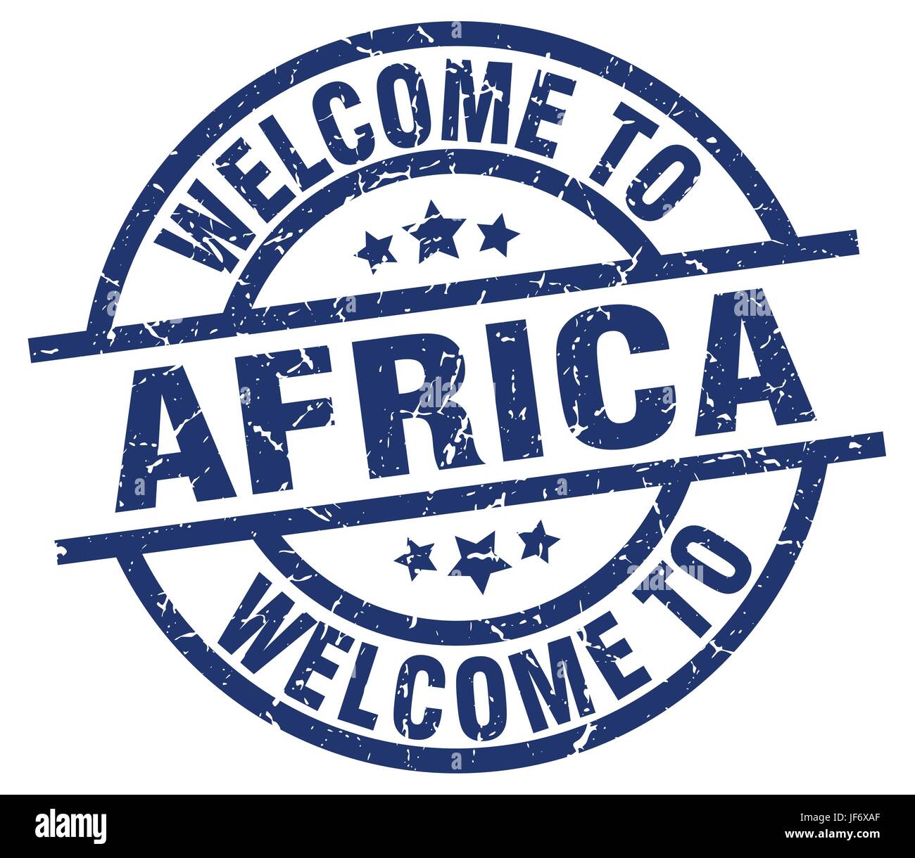 welcome to Africa blue stamp Stock Vector Image & Art - Alamy