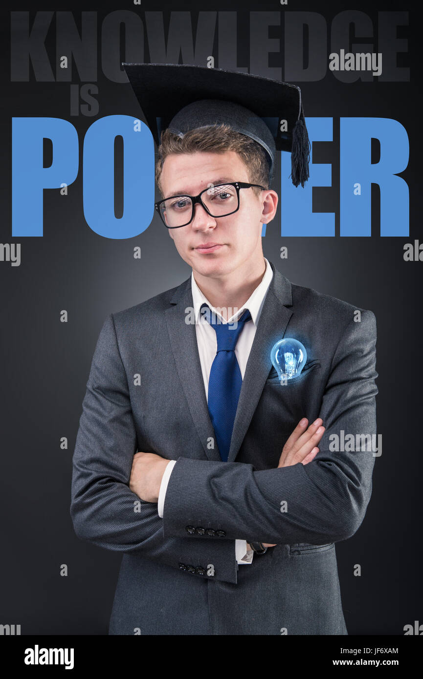 Student with light bulb in idea concept Stock Photo - Alamy