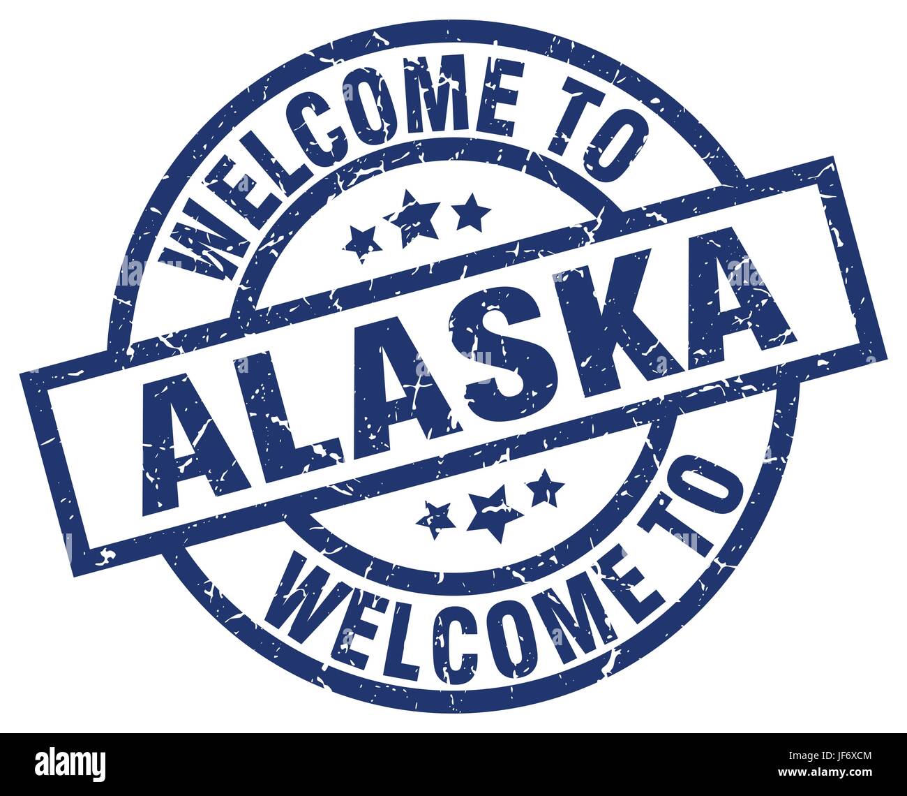 welcome to Alaska blue stamp Stock Vector Image & Art - Alamy
