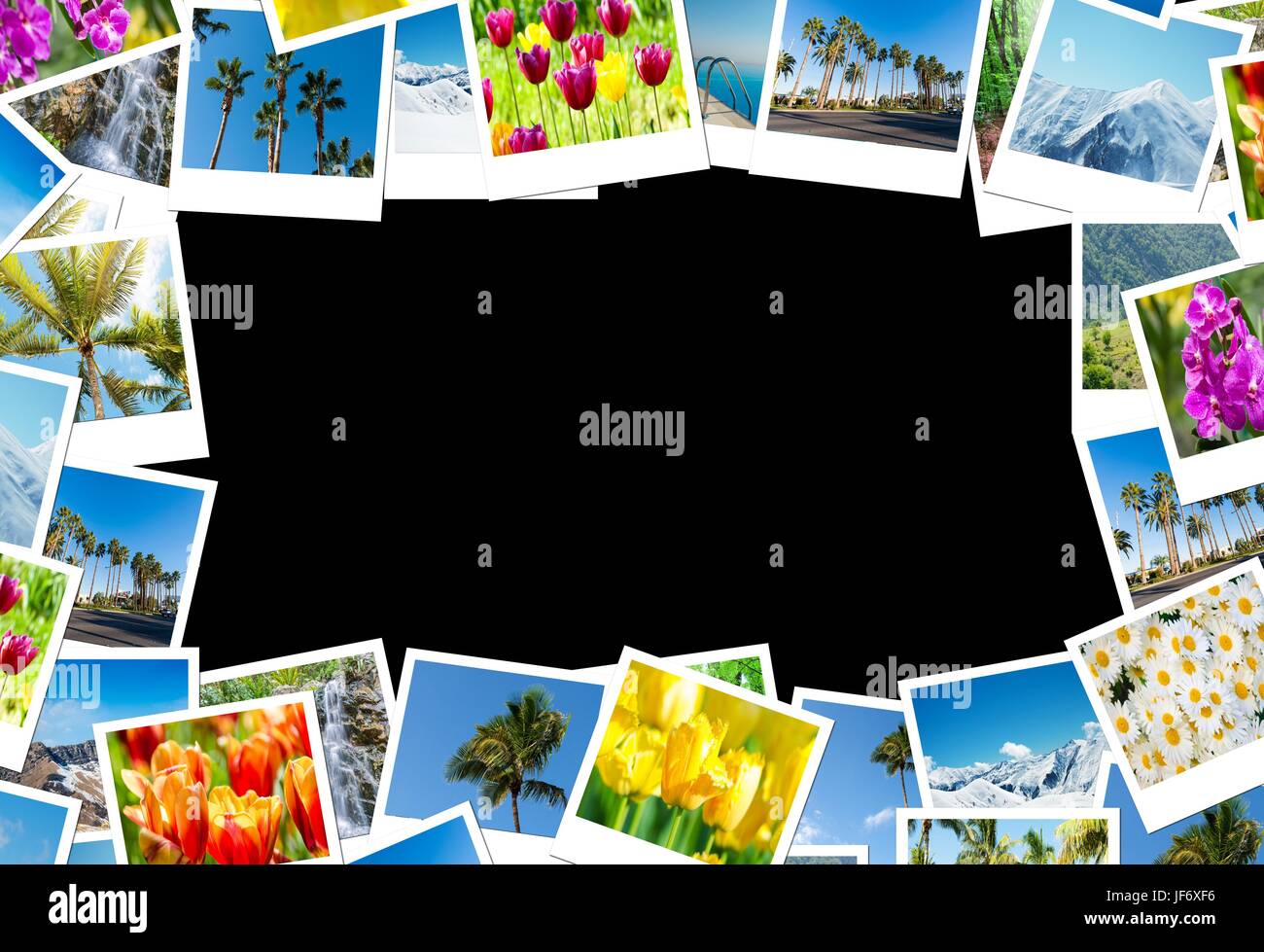 Frame made of various nature photos Stock Photo - Alamy
